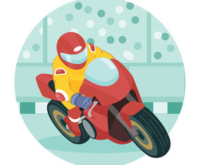 Free motorcycle - Vector Art
