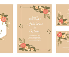 Earthy Tone Wedding Card Collection