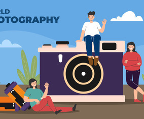 Free world photography - Vector Art