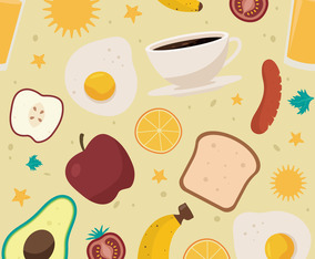 Free breakfast background - Vector Art
