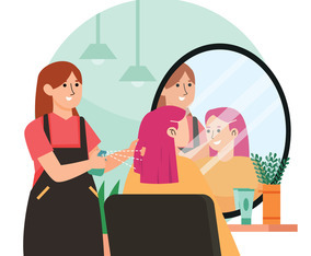 Free hair - Vector Art