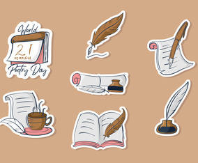 Poetry Day Sticker Pack
