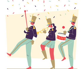 Free marching - Vector Art