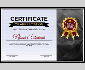 Aerospace Engineering Certificate Template Set | FreeVectors