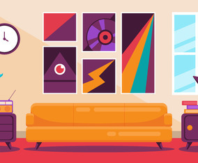 Free interior design - Vector Art