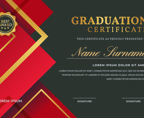 Free graduation certificate - Vector Art