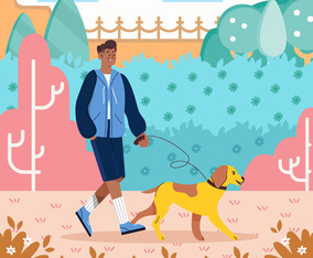 Free dogwalker - Vector Art