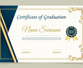 Elegant Graduation Certificate Template | FreeVectors