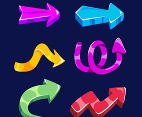 Free curved arrow - Vector Art