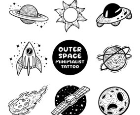 Outer Space Minimalist Tattoo