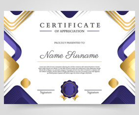Professional Education Certificate Template | FreeVectors