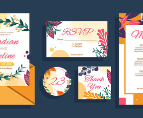 Modern Semi Formal Wedding invitation Template | FreeVectors