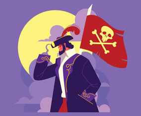 One-eyed Pirate Vector | FreeVectors