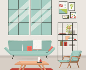 Free interior design - Vector Art