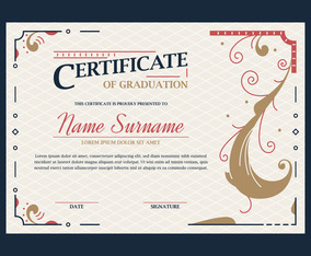 Graduation Certificate Background Template
