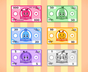 Real Monopoly Money Elements | FreeVectors