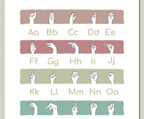 ASL Alphabet Character Set | FreeVectors