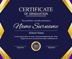 Free graduation certificate - Vector Art