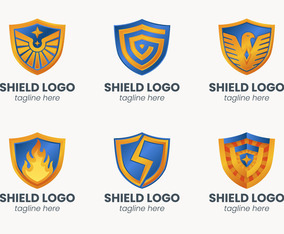 Set of Modern Shield Logo