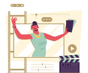 Free clapperboard - Vector Art