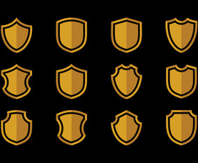 Free shield shapes - Vector Art