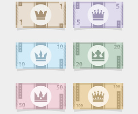 Colorful Fake Play Money Background