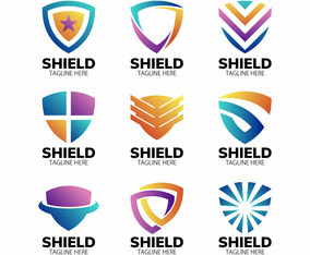 Blue Metallic Shield Logo | FreeVectors