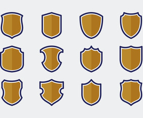 Free shield shapes - Vector Art