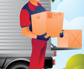 Free courier - Vector Art