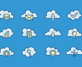 Free cloud storage - Vector Art