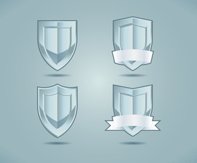 Blue Metallic Shield Logo | FreeVectors