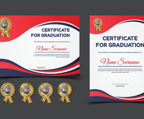 Free graduation certificate - Vector Art