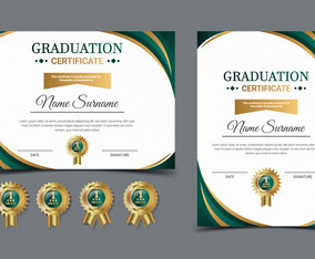 Free graduation certificate - Vector Art