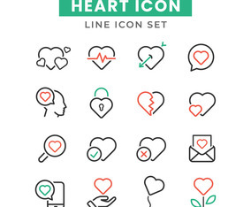 Cute Heart Icon Collection