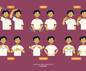 Doodle Character Sign Language Clothing Illustration