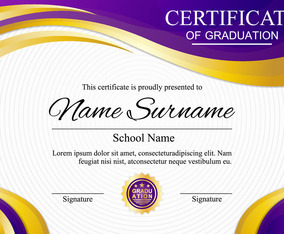 Free graduation certificate - Vector Art
