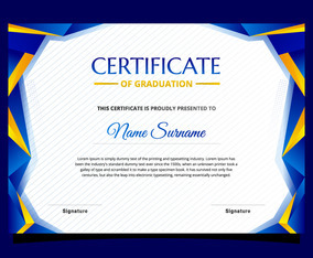 Free graduation certificate - Vector Art