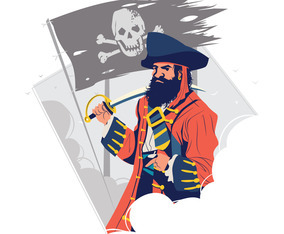 One-eyed Pirate Vector | FreeVectors