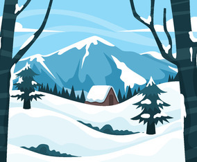 Winter Nature Landscape Background | FreeVectors