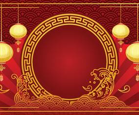 Chinese New Year Social Media Post Deep Red Theme