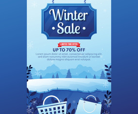 Free winter sale - Vector Art