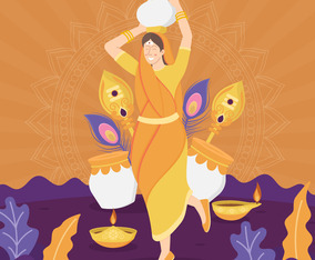 Free kavadi - Vector Art