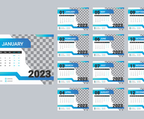 Black And Gold Formal Calendar Template | FreeVectors