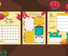 Chinese New Year Journal Template | FreeVectors