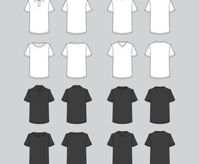 Short Sleeved Shirt Template | FreeVectors