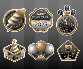 Free firework stickers - Vector Art