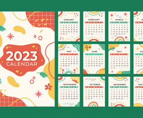 Black And Gold Formal Calendar Template | FreeVectors