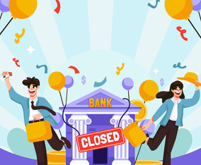 Free bank holiday - Vector Art