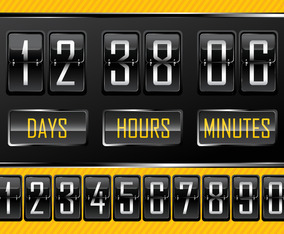 Free flip clock - Vector Art