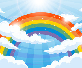 Free rainbow sky - Vector Art
